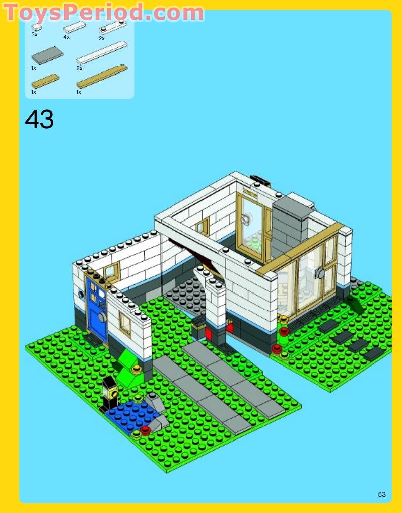 LEGO 31012 Family House Instructions and Parts List