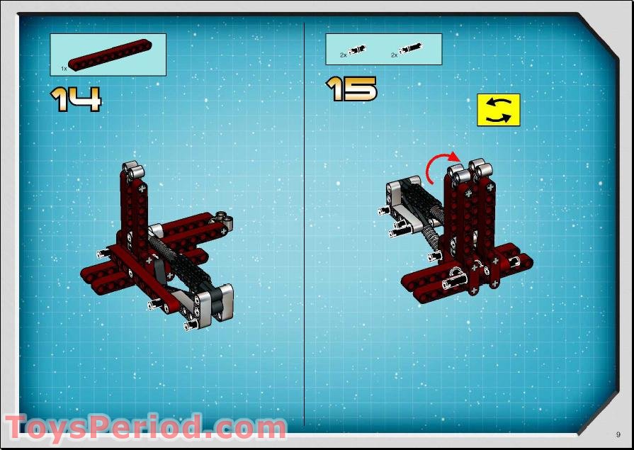 LEGO 4481 Technic Hailfire Droid Instructions and Parts List