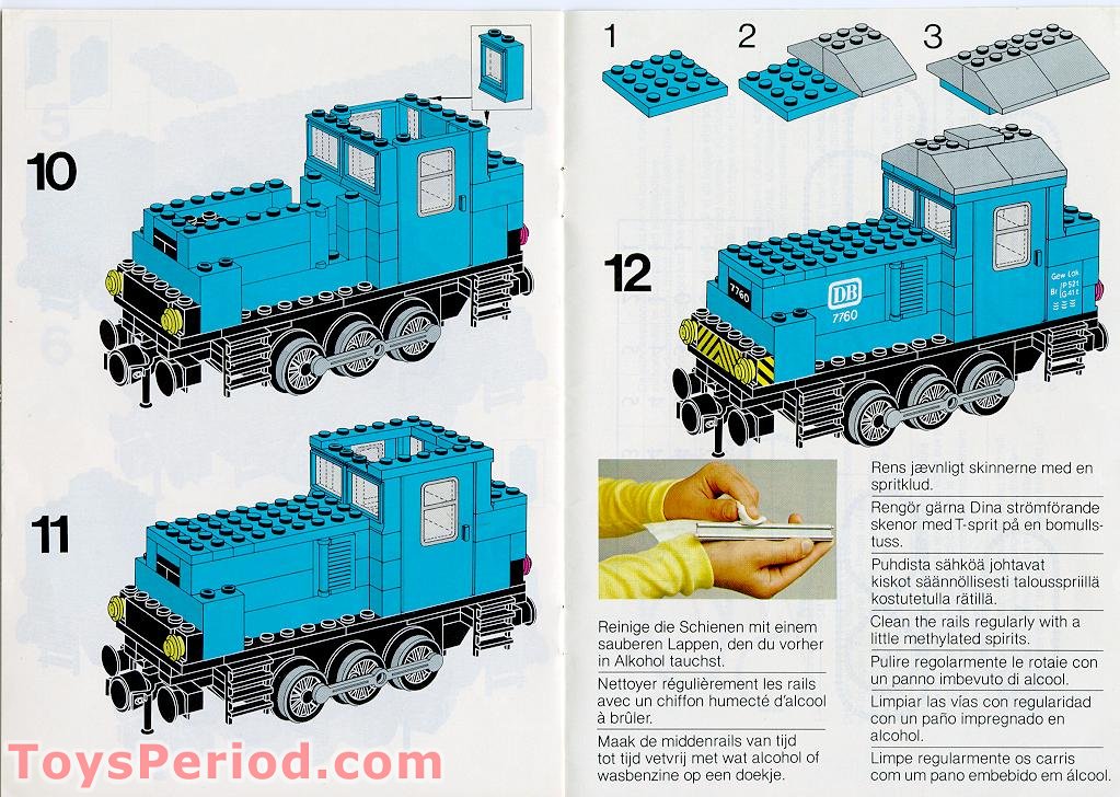 LEGO 7760 Diesel Shunter Locomotive, 12v Instructions and Parts List