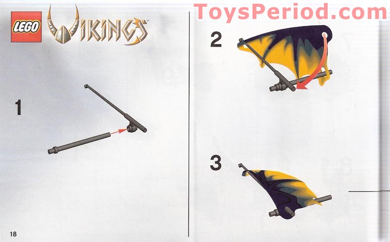 LEGO 7016 Viking Boat Versus Wyvern Dragon Instructions and Parts List