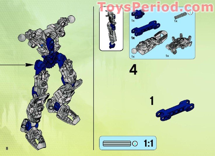 LEGO 8688 Toa Gali Instructions and Parts List