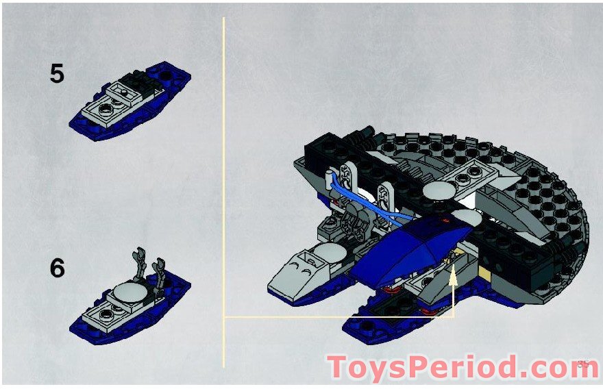 LEGO 8016 Hyena Droid Bomber Instructions and Parts List