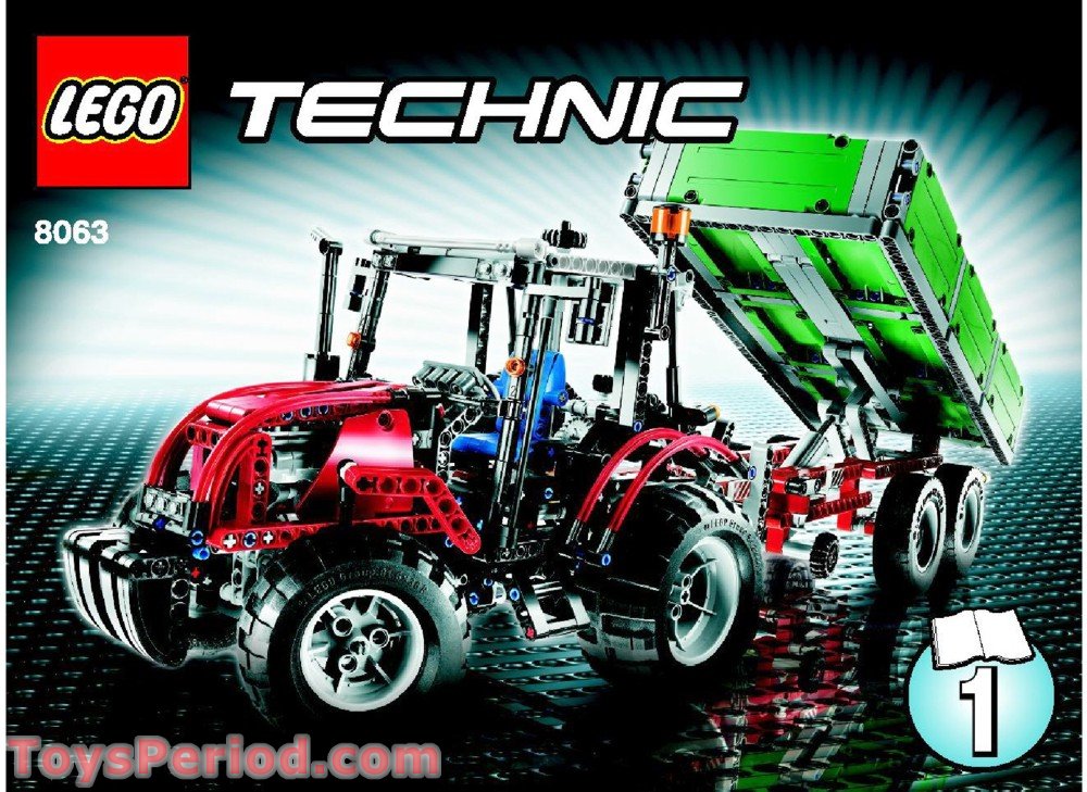 LEGO 8063 Tractor with Trailer Instructions and Parts List