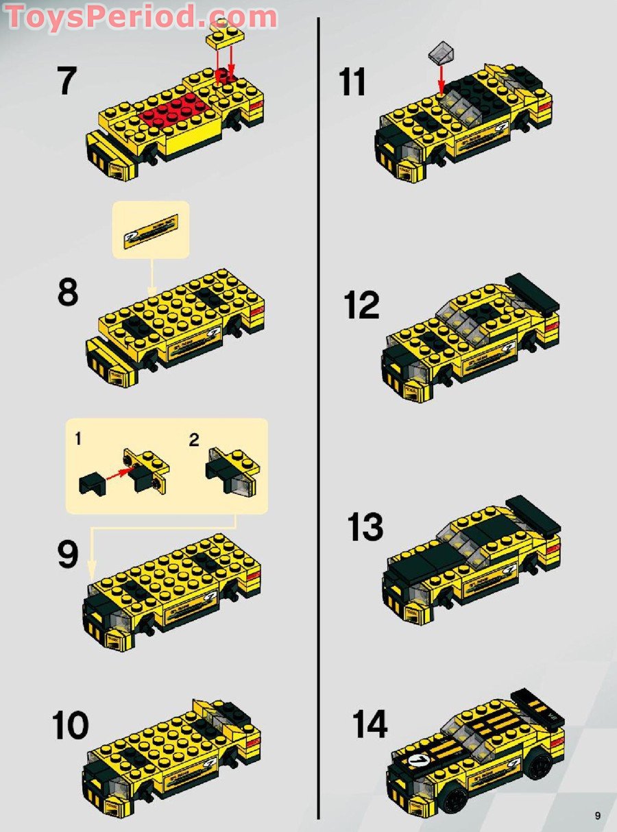 LEGO 8154 Brick Street Customs Instructions and Parts List