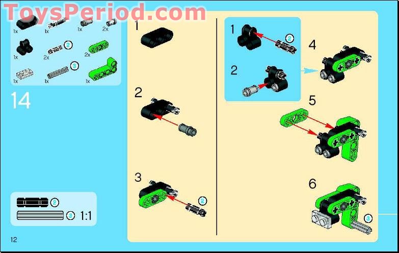 LEGO 8281 Mini Tractor Instructions and Parts List