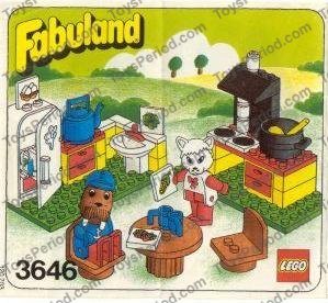 LEGO 3646 Catherine Cat's Kitchen Instructions and Parts List