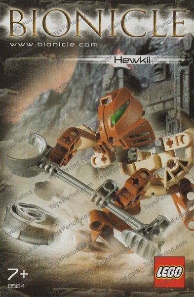 Bionicle Sets - LEGO 8584 Hewkii Vintage 2003 Bionicle Matoran of Mata Nu
