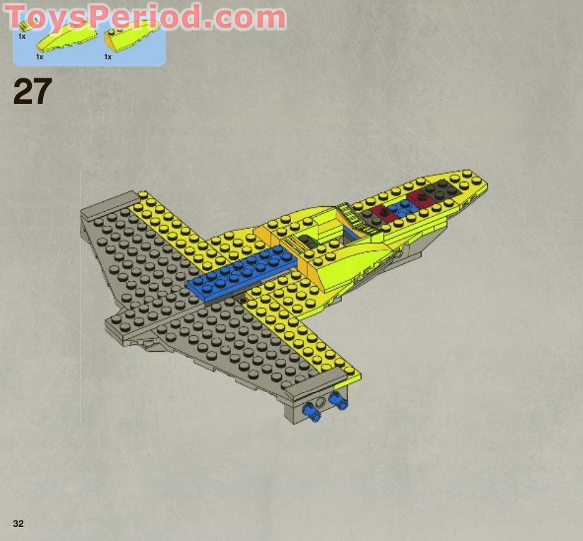 LEGO 7877 Naboo Starfighter Instructions and Parts List