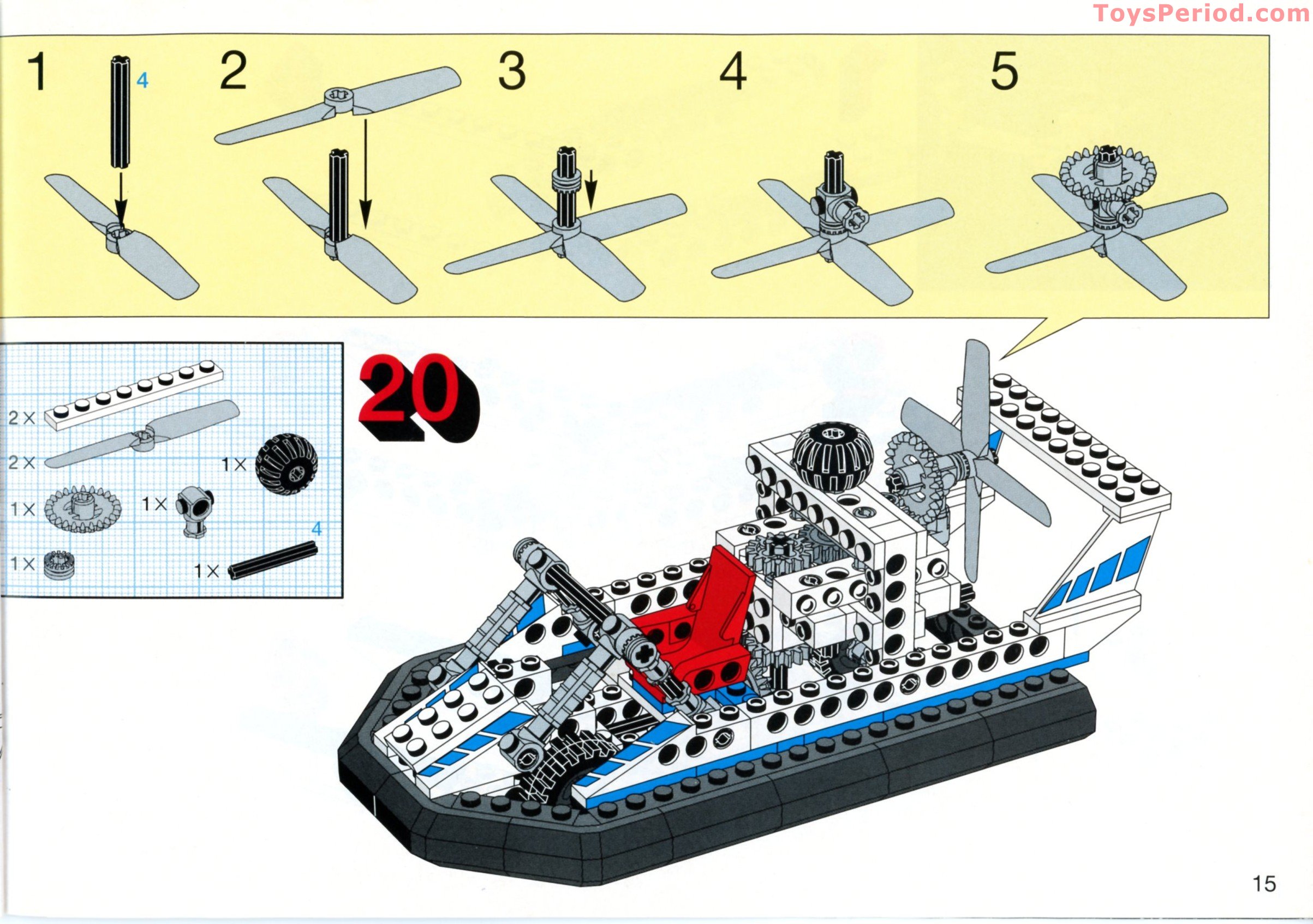 LEGO 8824 Hovercraft Instructions and Parts List