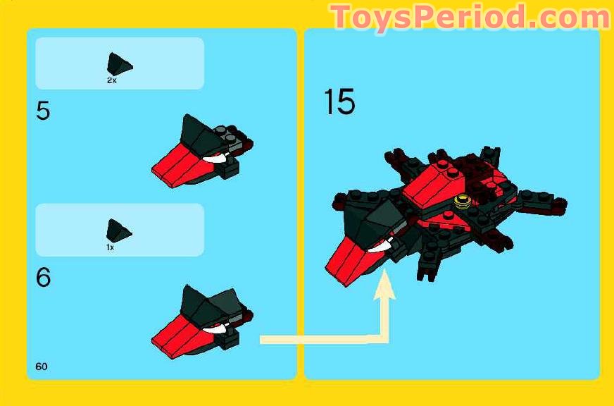 LEGO 4994 Fierce Creatures Instructions and Parts List