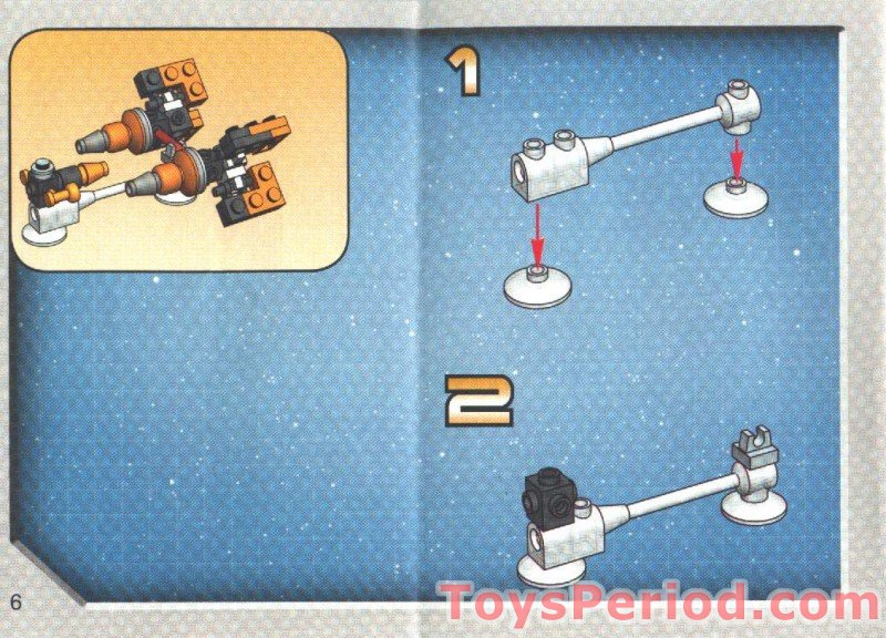 LEGO 4485 Mini Sebulba's Podracer and Anakin's Podracer Instructions ...