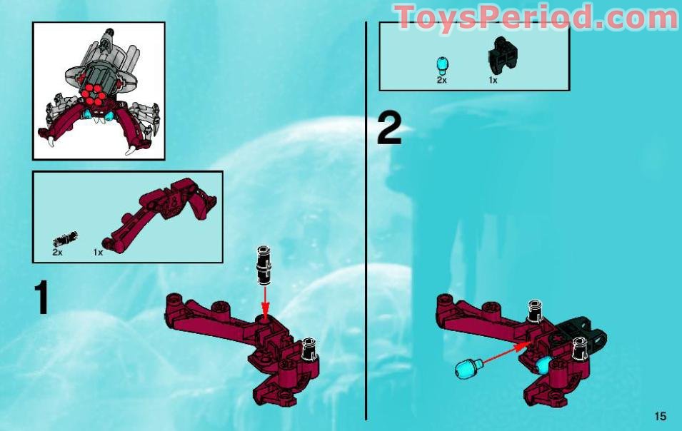 LEGO 8911 Toa Mahri Jaller Instructions and Parts List