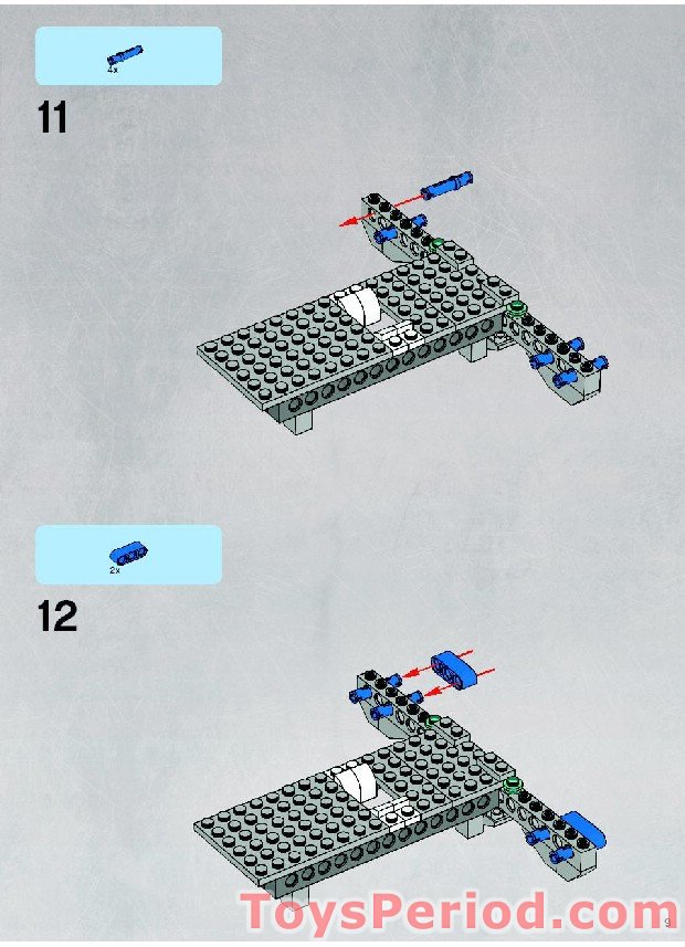 LEGO 8019 Republic Attack Shuttle Instructions and Parts List