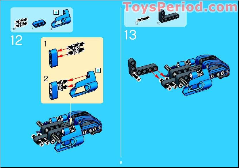 LEGO 8433 Cool Movers Instructions and Parts List