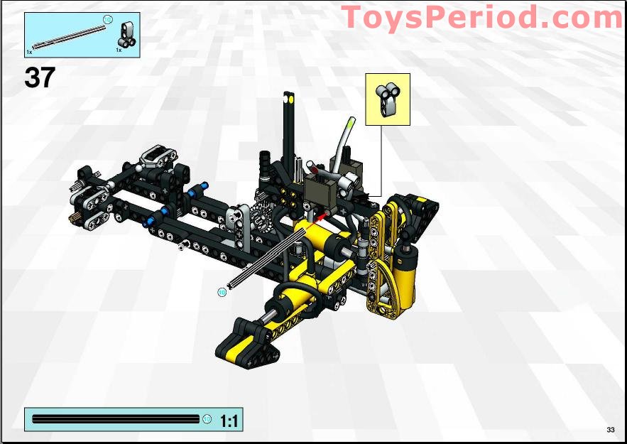 LEGO 8455 Back-hoe Loader (Backhoe) Instructions and Parts List