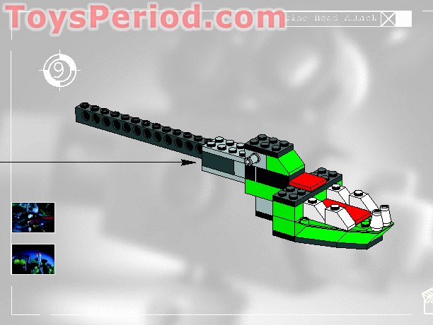 LEGO 1354 Dino Head Attack Instructions and Parts List