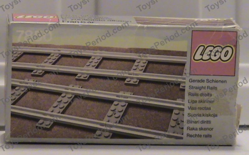 LEGO 7850 8 Straight Rails Gray 4.5v Set Parts List