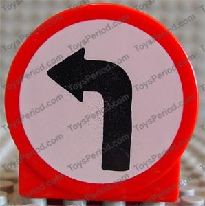 LEGO Sets with Part 41970pb02 Duplo Brick 1 x 3 x 2 Round Top Road Sign ...