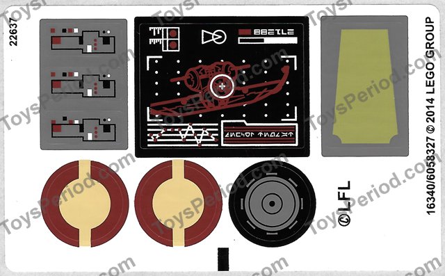 LEGO Sets with Part 75043stk01 Sticker Sheet for Set 75043 - (16340/ ...