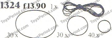 LEGO 1324 Rubber Bands and String Set Parts List