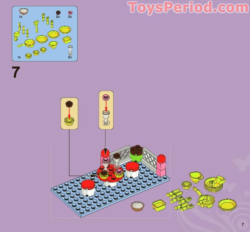 LEGO 3061 City Park Cafe Instructions and Parts List