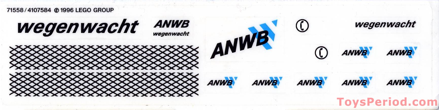 LEGO 2140 ANWB Roadside Assistance Crew Instructions and Parts List