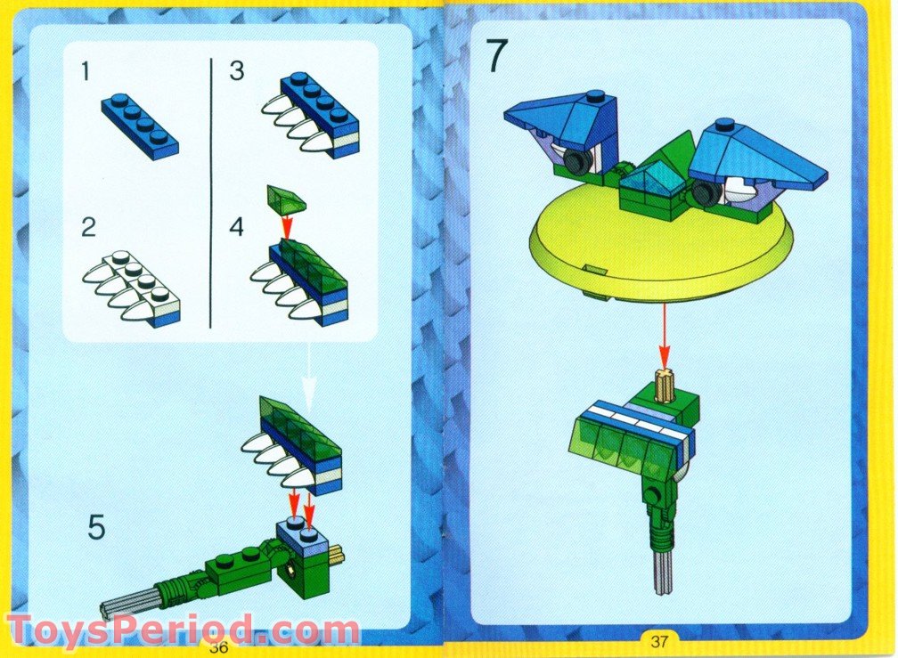 LEGO 4339 Aqua Pod Instructions and Parts List