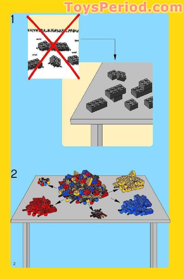 LEGO 5585 Pink Brick Box Instructions and Parts List