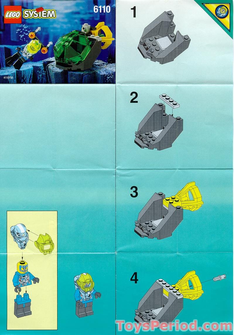 LEGO 6110 Solo Sub Instructions and Parts List