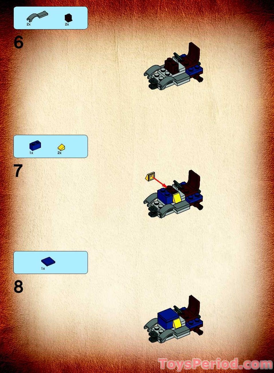 LEGO 7628 Peril in Peru Instructions and Parts List