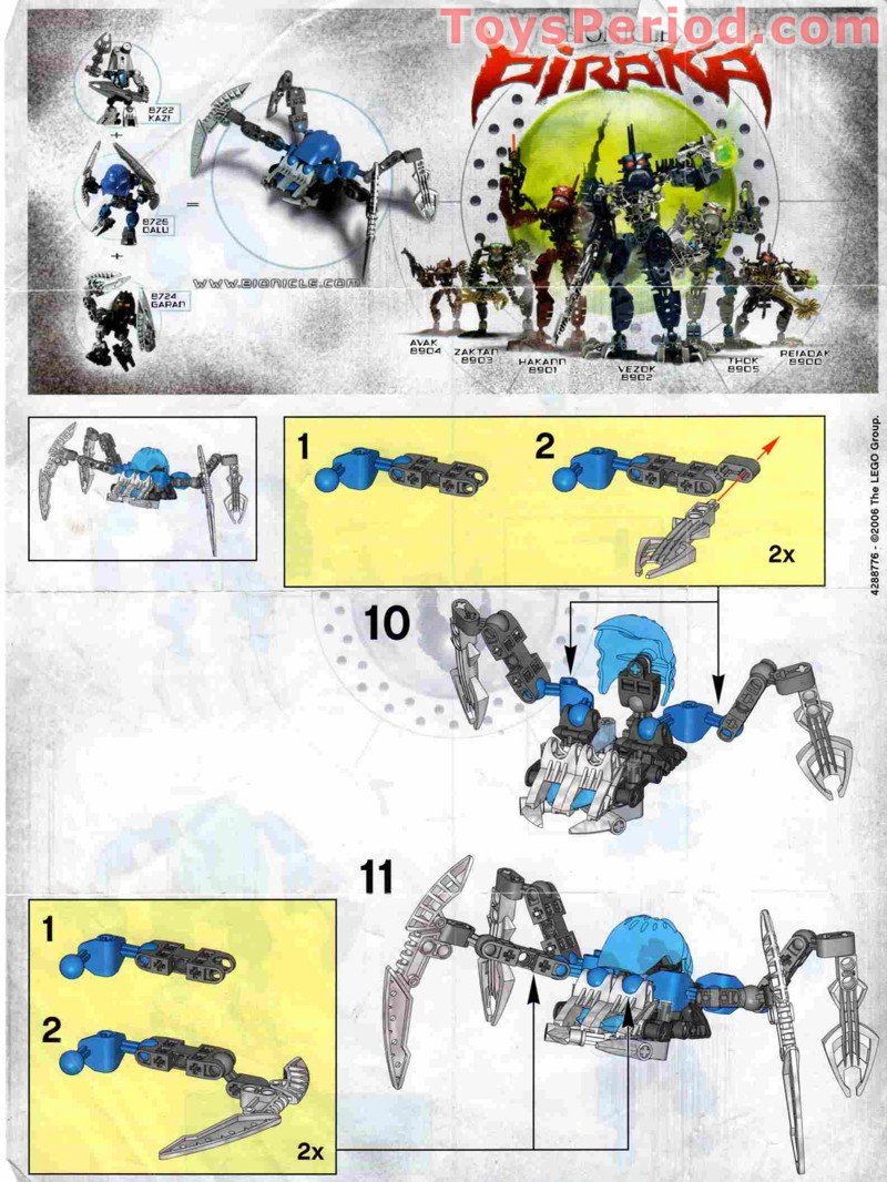 LEGO 8726 Dalu Instructions and Parts List