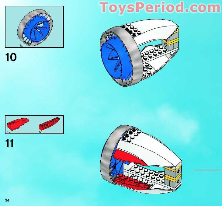 LEGO 8106 Aero Booster Instructions and Parts List