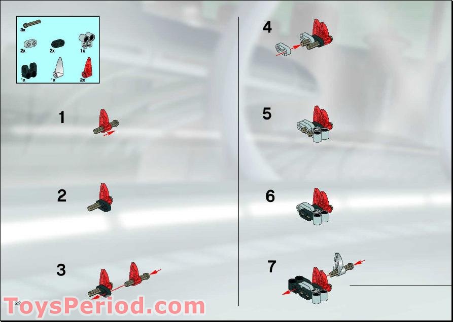 LEGO 8366 Supersonic RC Instructions and Parts List