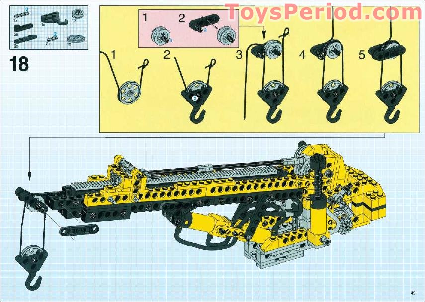 LEGO 8431 Pneumatic Crane Truck Instructions and Parts List