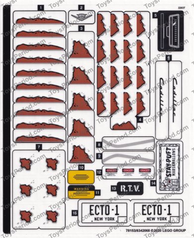 LEGO Sets with Part 10274stk01 Sticker Sheet for Set 10274 - (78153/ ...