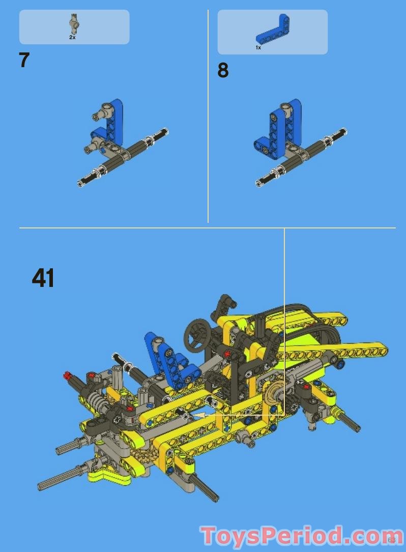 LEGO 8069 Backhoe Loader Instructions and Parts List