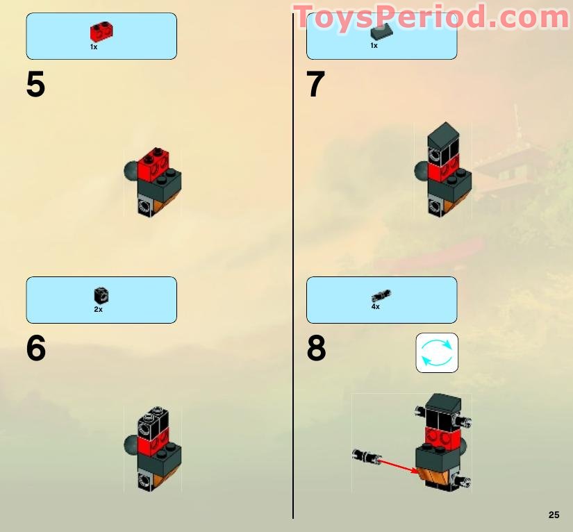 LEGO 9448 Samurai Mech Instructions and Parts List