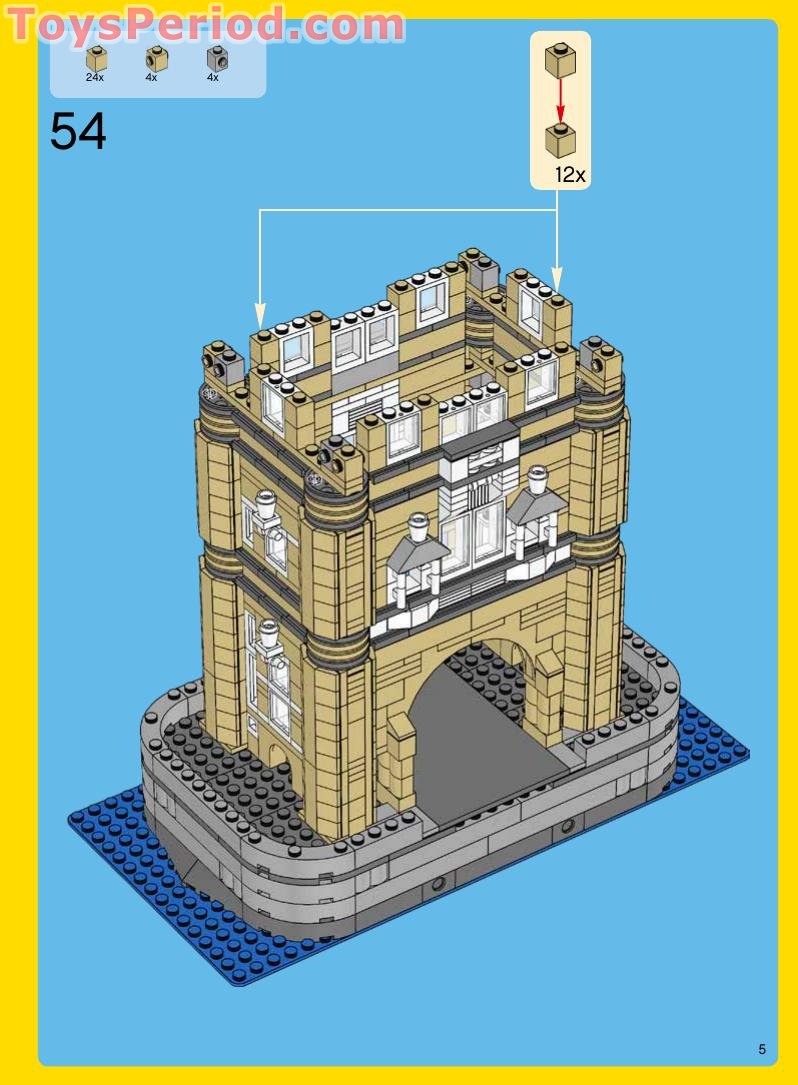 LEGO 10214 Tower Bridge Instructions and Parts List