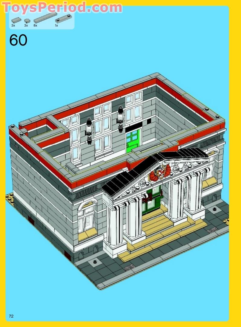 LEGO 10224 Town Hall Instructions and Parts List