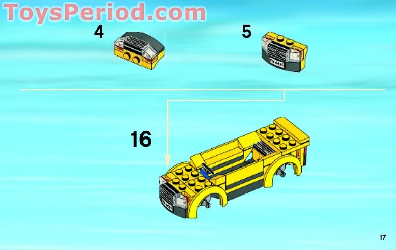 LEGO 4435 Car and Caravan Instructions and Parts List