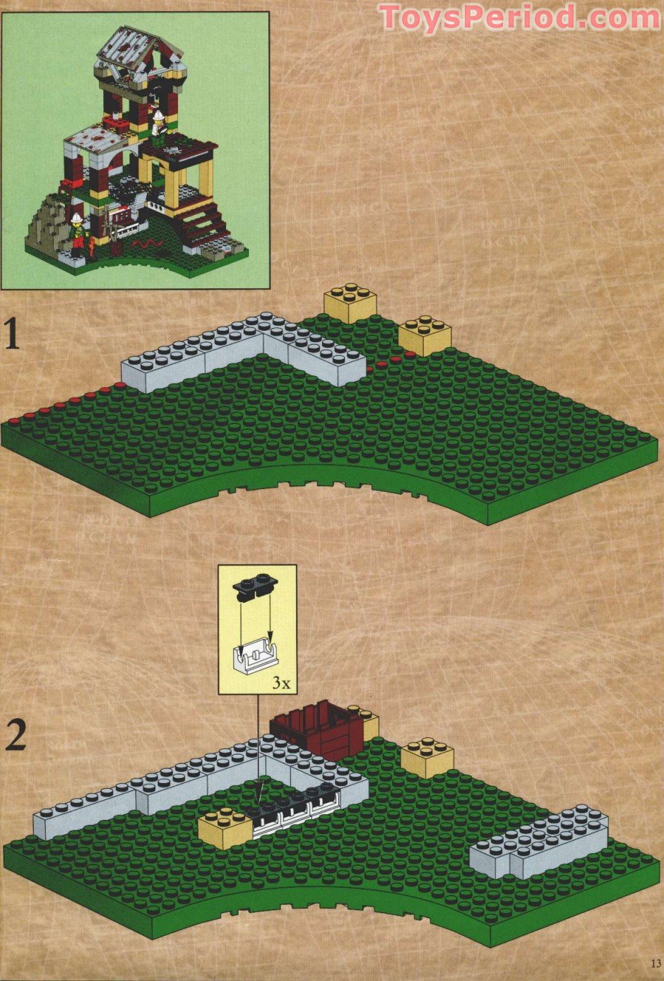 LEGO 5987 Dino Research Compound Instructions and Parts List