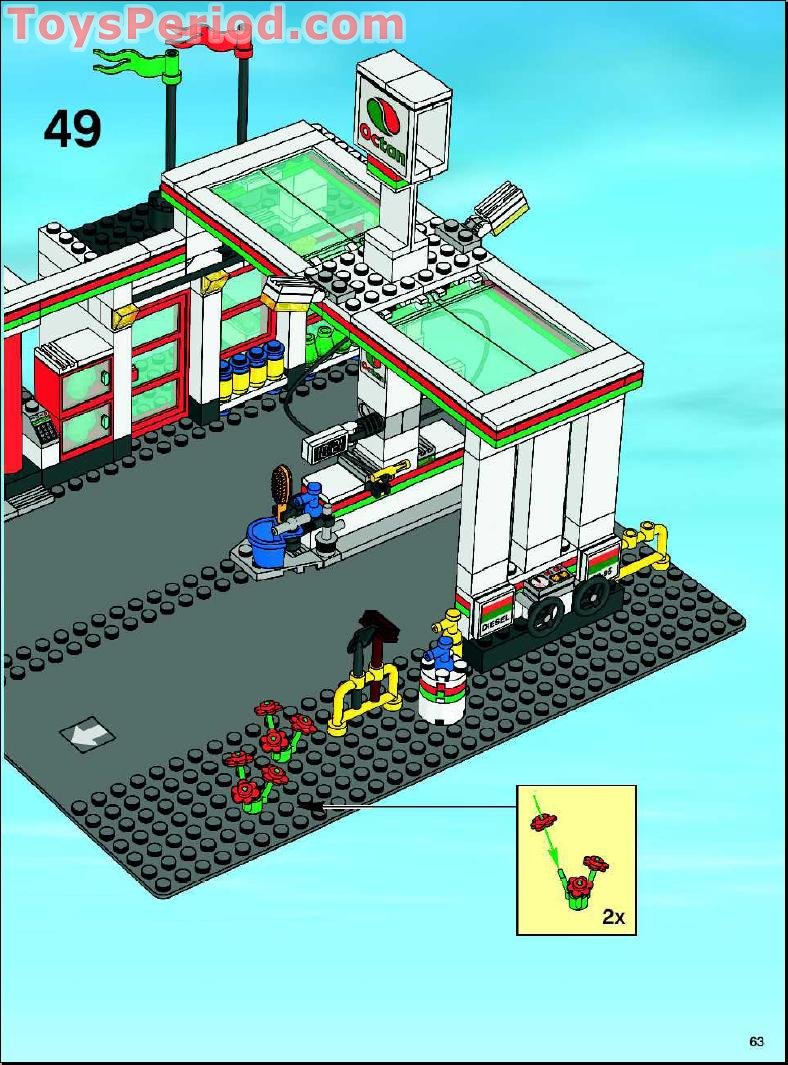 LEGO 7993 Service Station Instructions and Parts List