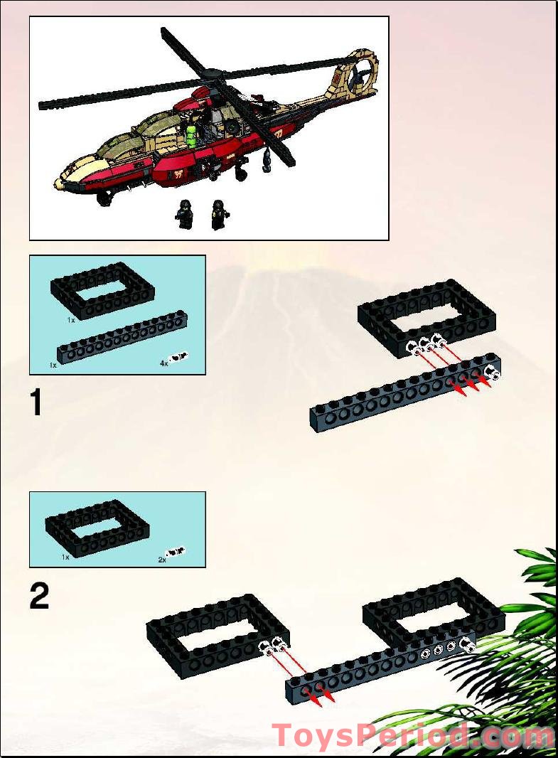 LEGO 7298 Dino Air Tracker Instructions and Parts List