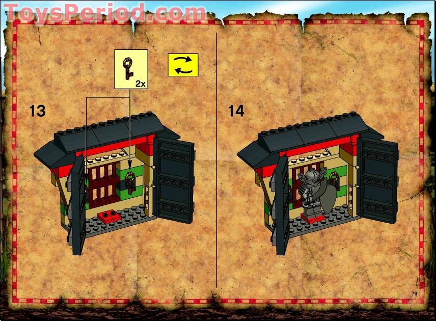 LEGO 7419 Dragon Fortress Instructions and Parts List