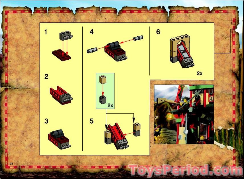 LEGO 7419 Dragon Fortress Instructions and Parts List