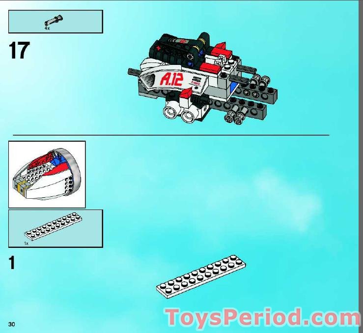 LEGO 8106 Aero Booster Instructions and Parts List