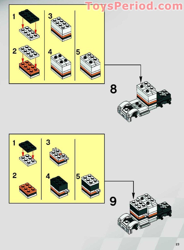 LEGO 8147 Bullet Run Instructions and Parts List