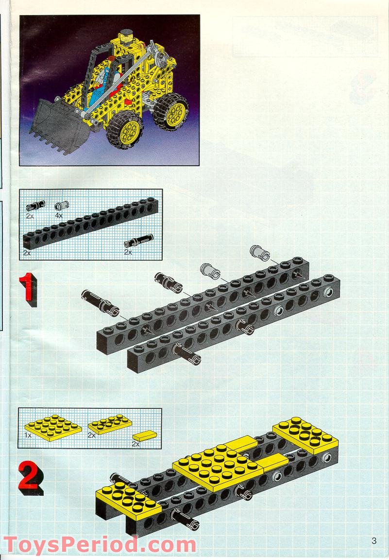 LEGO 8235 Front End Loader Instructions and Parts List
