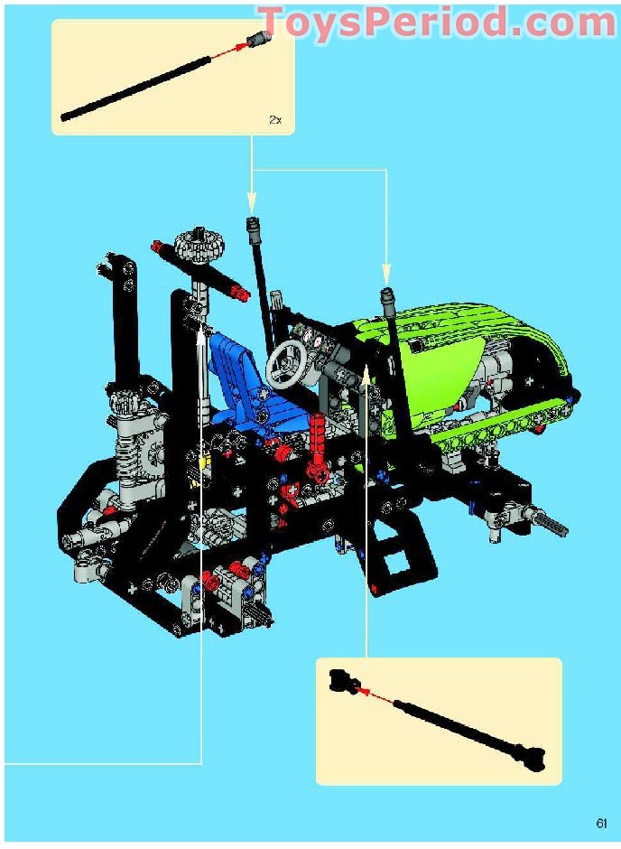 LEGO 8284-1 Dune Buggy or Tractor Instructions and Parts List
