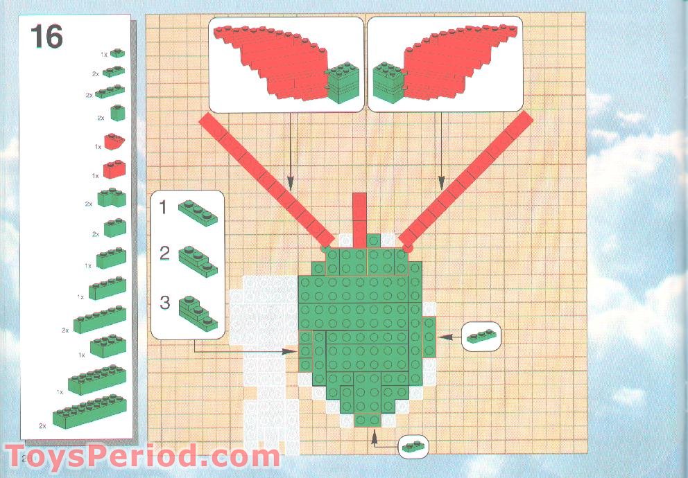 LEGO 3724 LEGO Dragon Instructions and Parts List